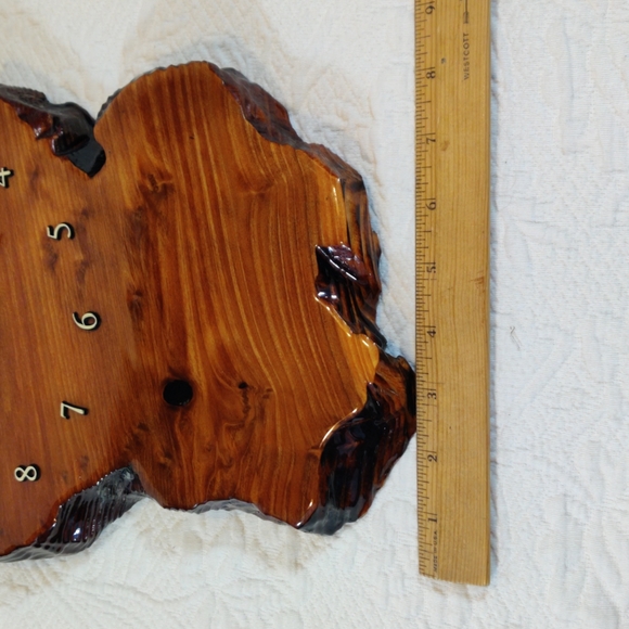 Wall Decor | Vintage Handcrafted Redwood Burl Wood Clock | Poshmark